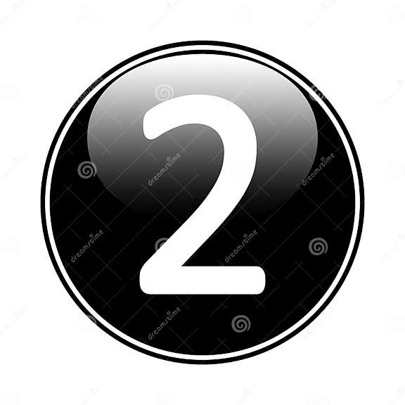 Number two button stock illustration. Illustration of graphic - 204750943