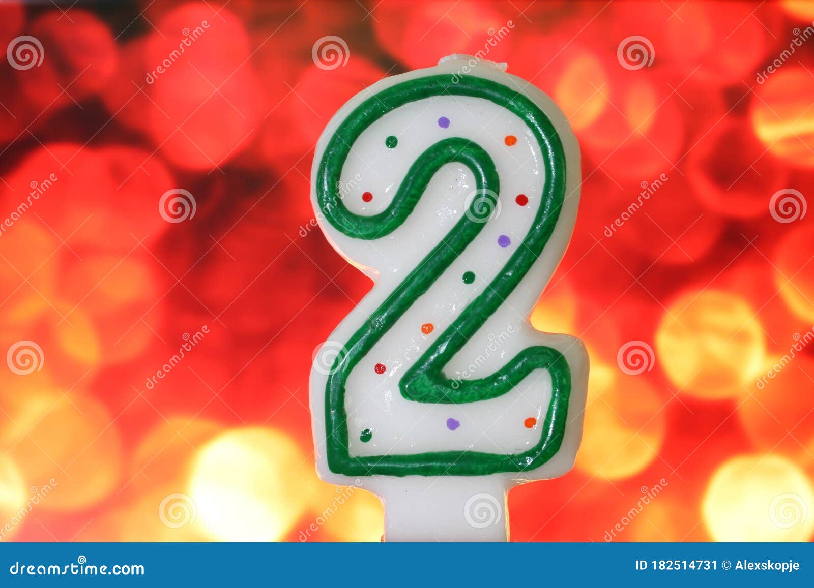 Number two candle stock image. Image of isolated, cake - 182514731