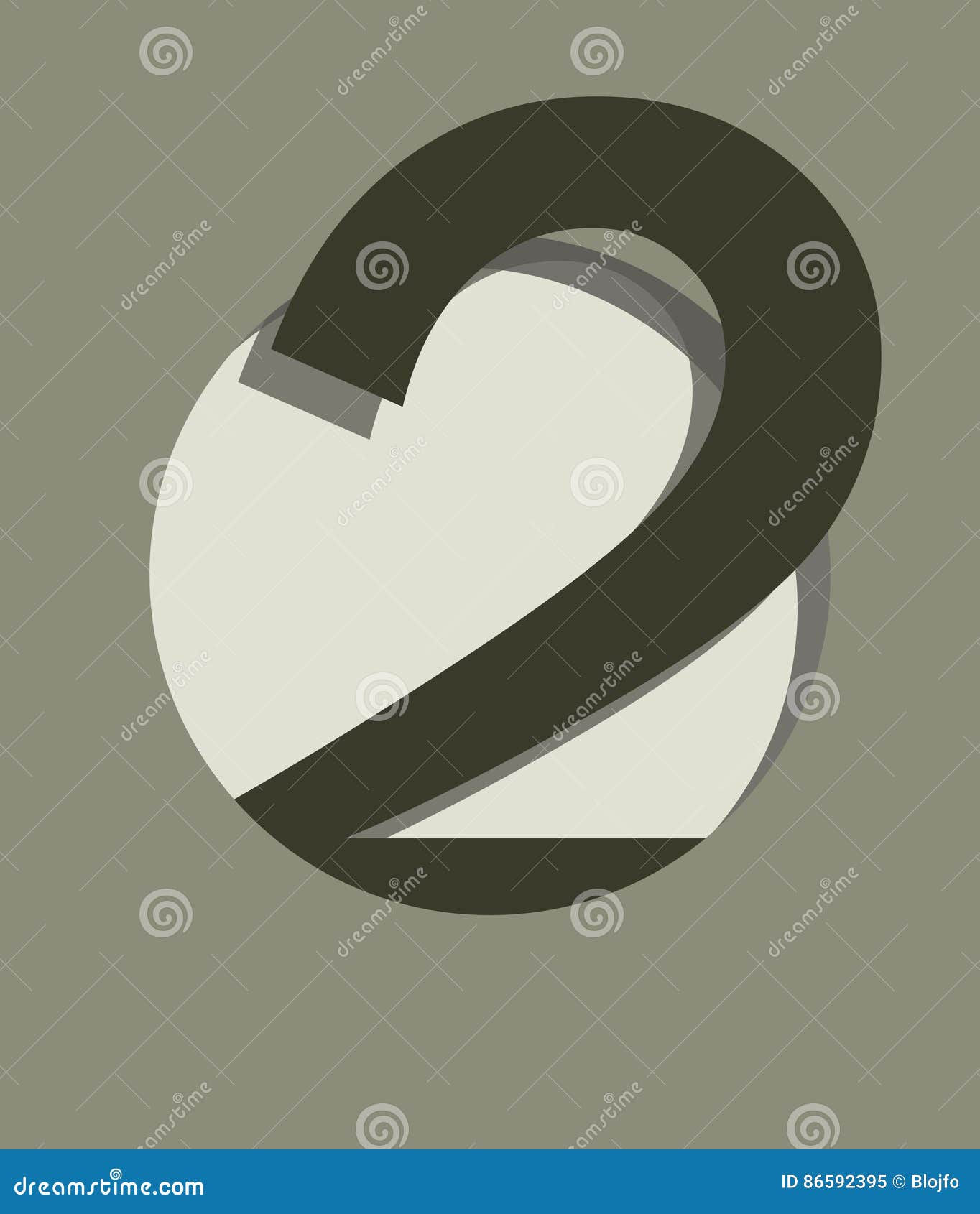 Number two stock vector. Illustration of icon, symbol - 86592395
