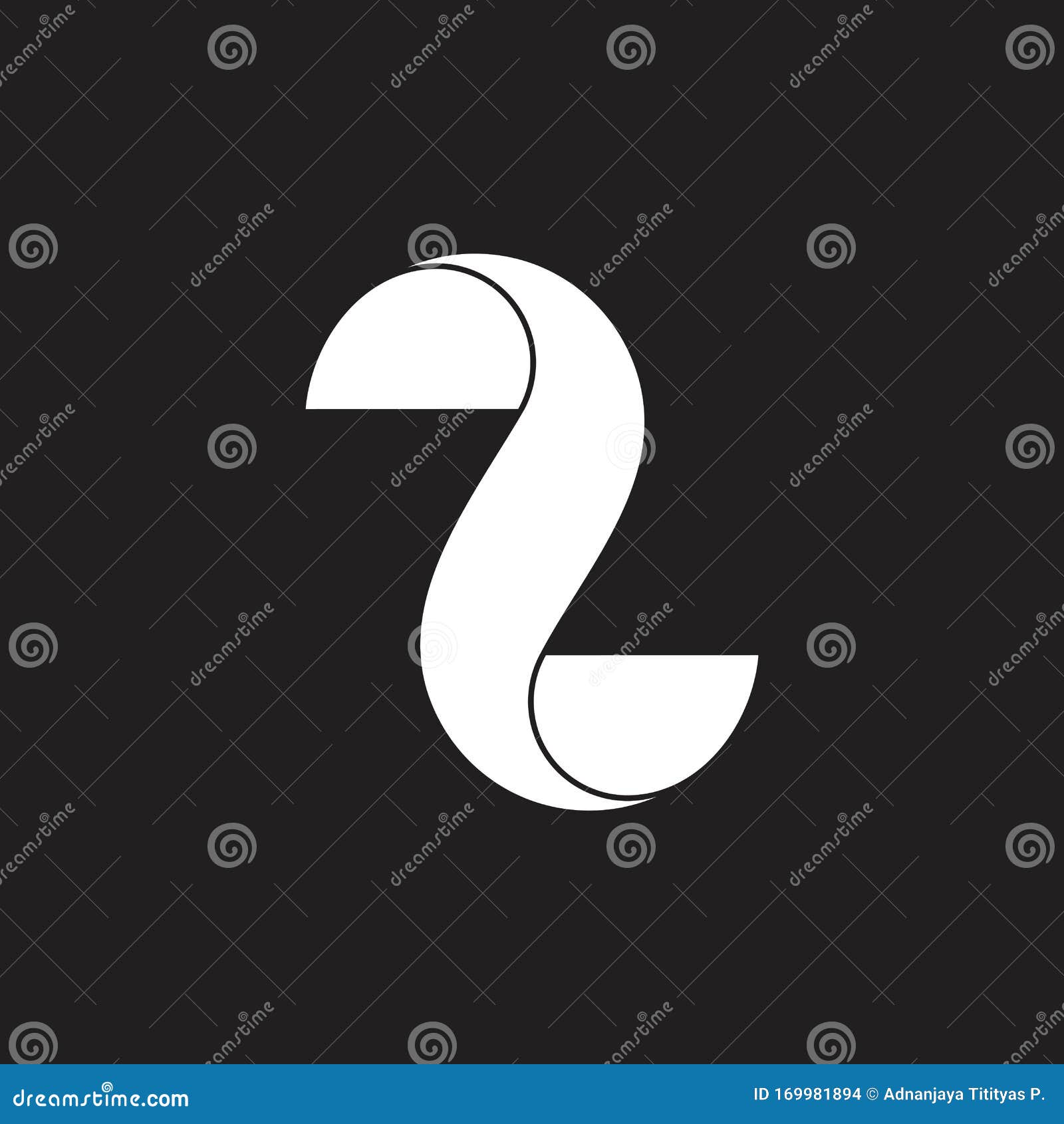 Number Two 3d Flat Logo Vector Stock Vector - Illustration of linked ...