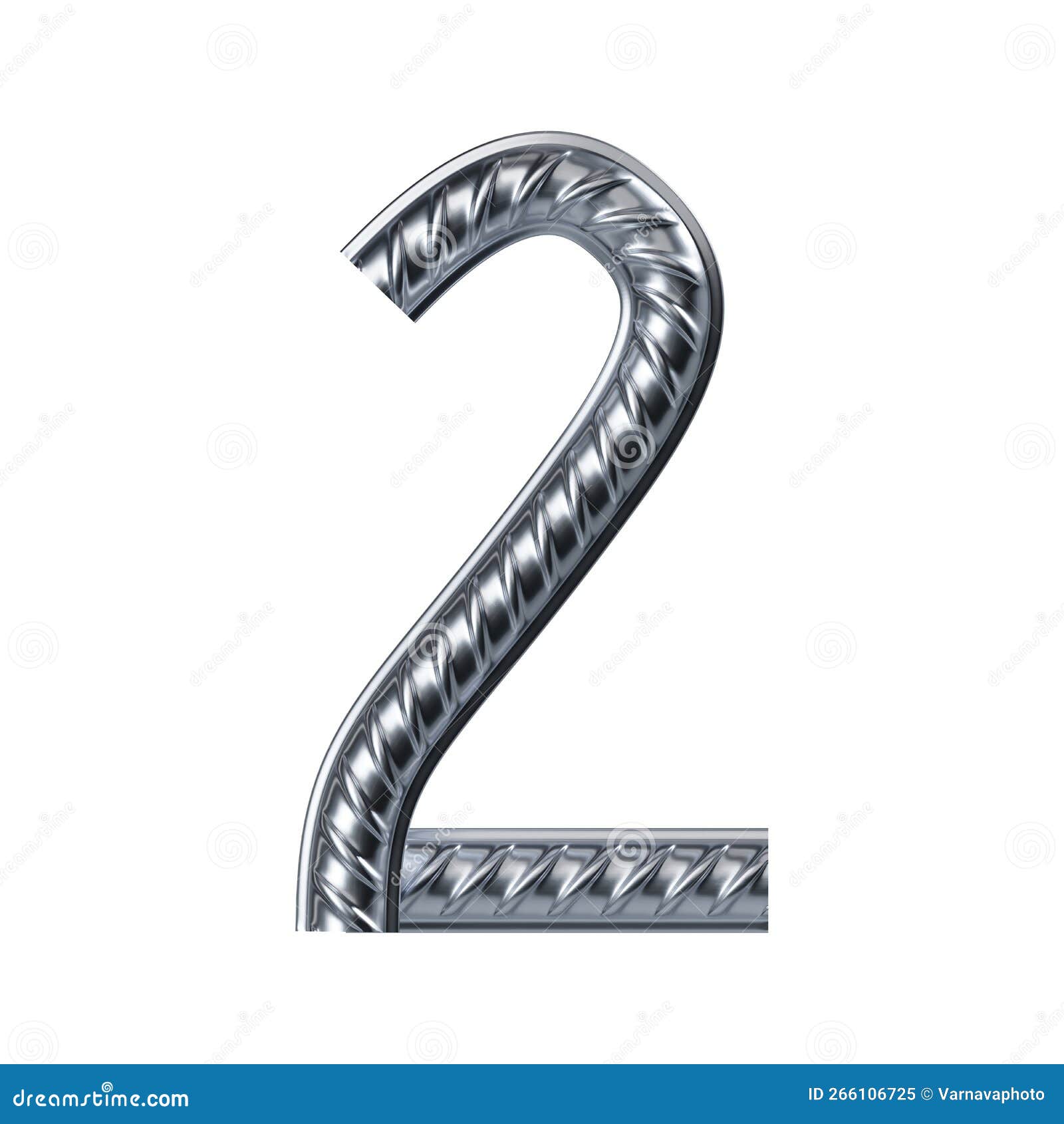 Number Two. Font from Construction Rebar Stock Illustration ...