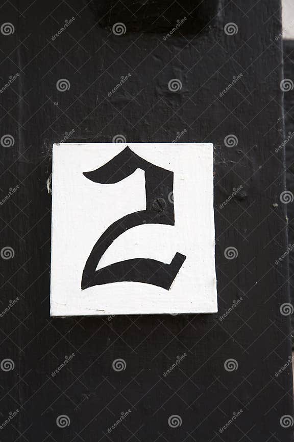 Number Two on Door stock photo. Image of address, house - 191283866