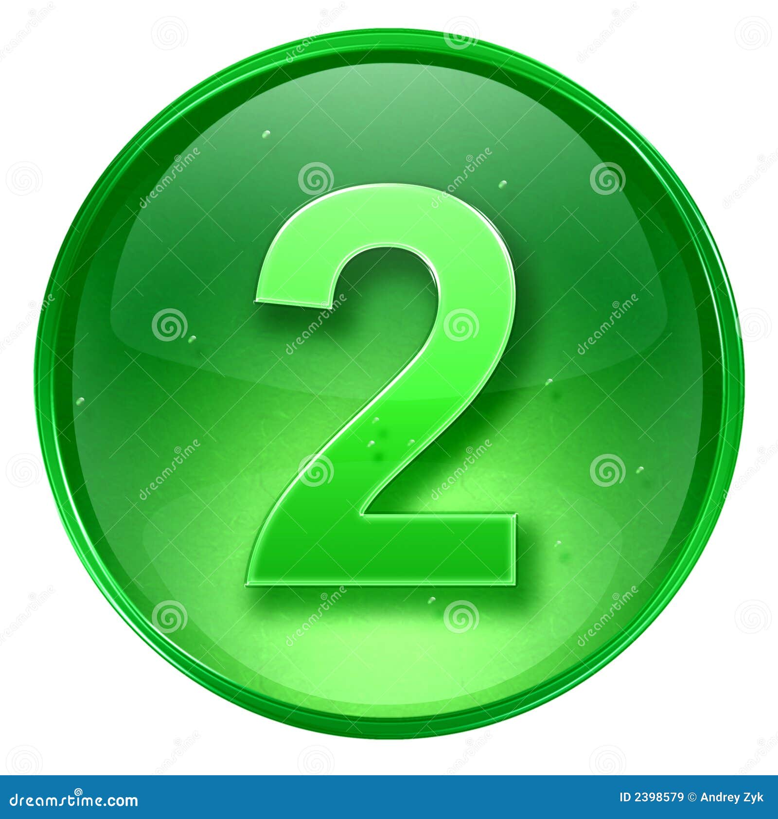 Number two icon. stock illustration. Illustration of glass - 2398579