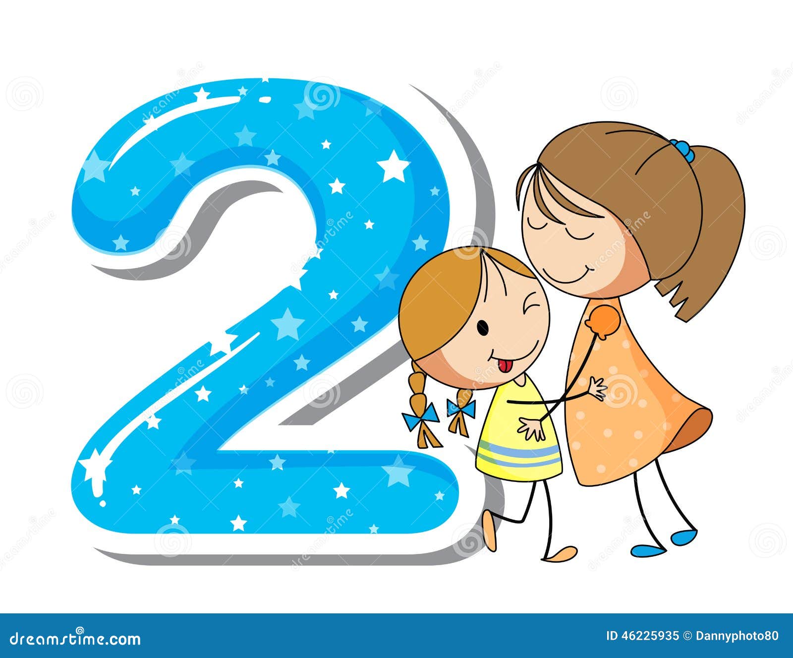 Number two stock vector. Illustration of banner, clipart - 46225935