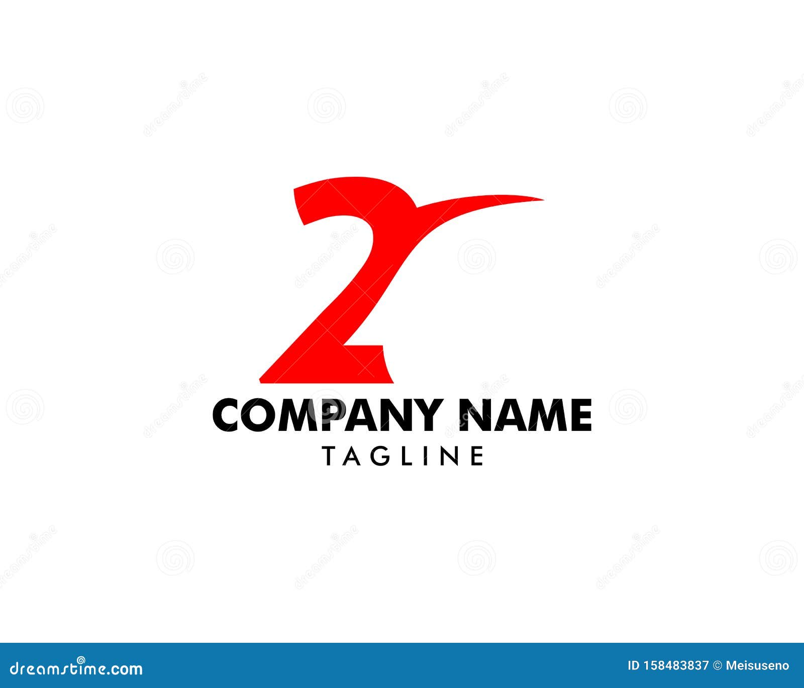 Number Two Logo, Logo 2 Vector Template Stock Vector - Illustration of ...