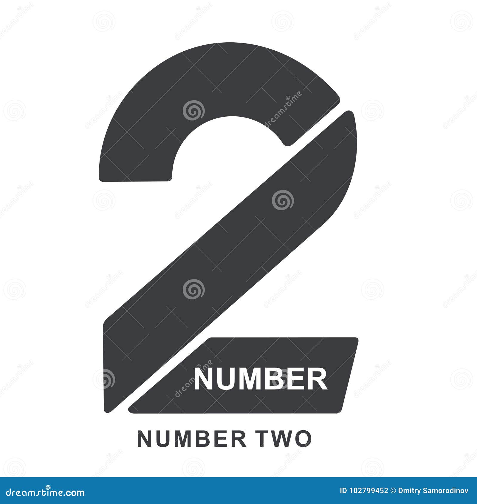 Numeric logo two stock illustration. Illustration of identity - 102799452