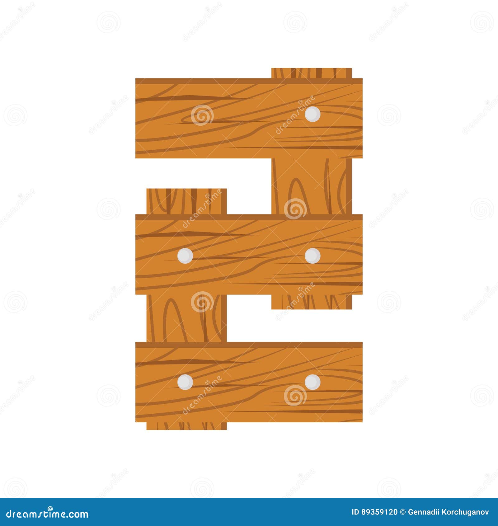 Number Two Made Wooden Boards Stock Illustrations – 2 Number Two Made ...