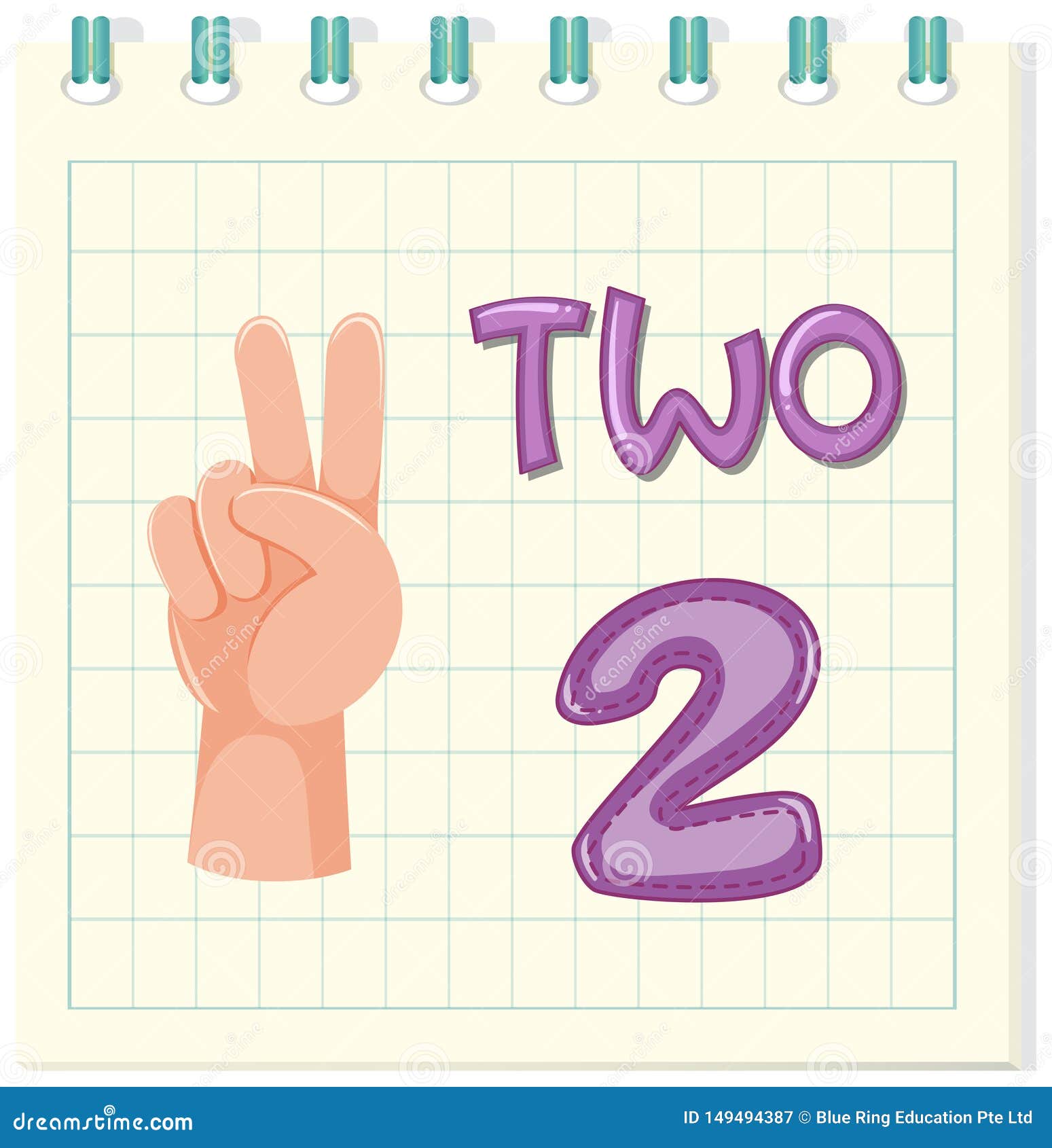 Number Two on Note Template Stock Vector - Illustration of clipart ...