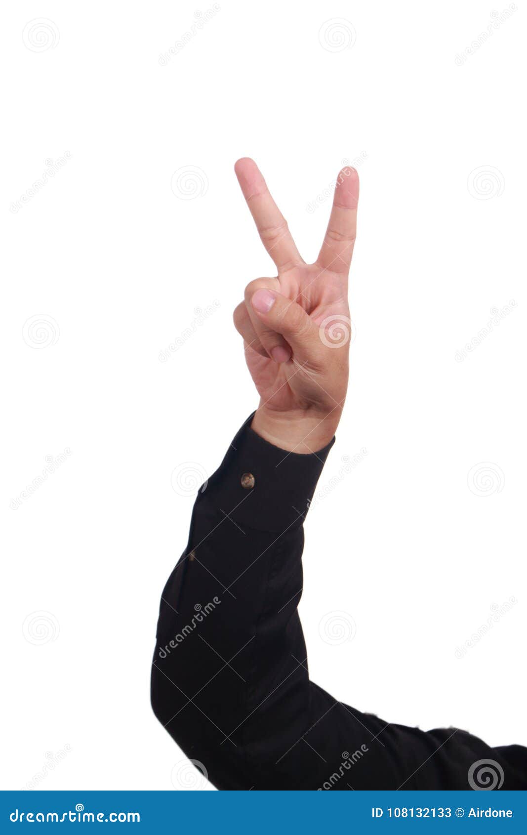 Number Two Peace Sign stock image. Image of expressing - 108132133