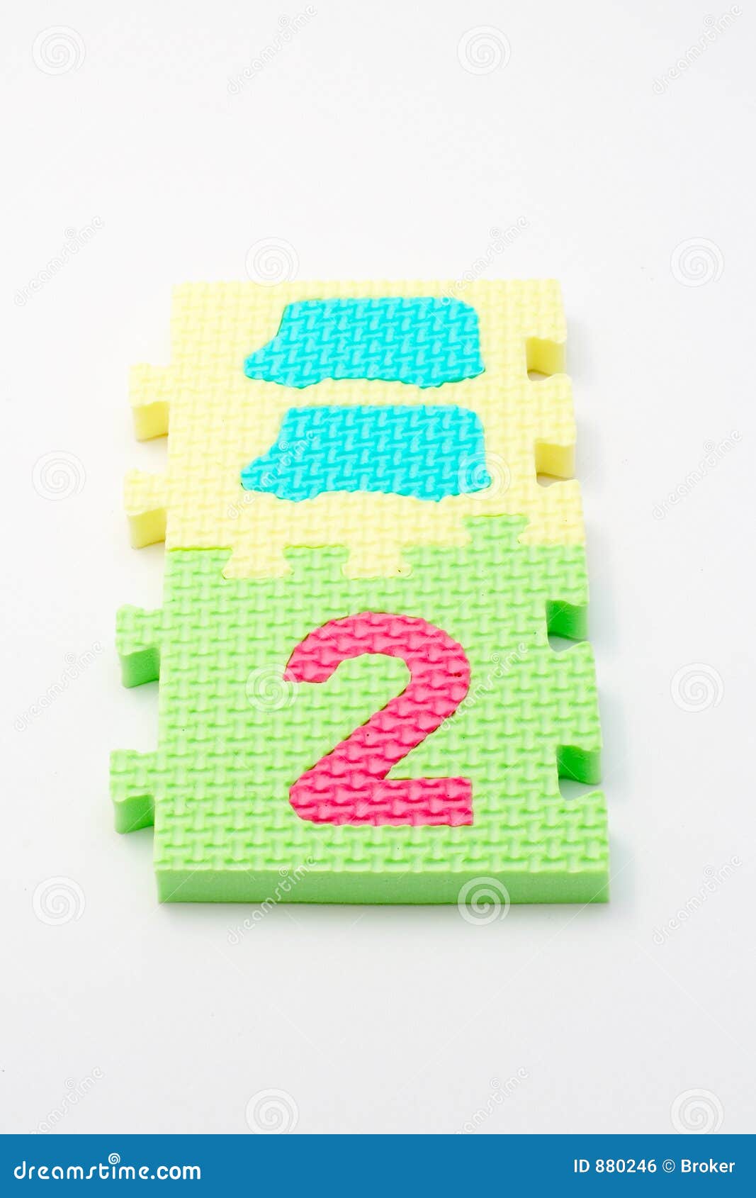 Number Two Puzzle Mats. Focus on the Front (small DOF) Stock Photo ...