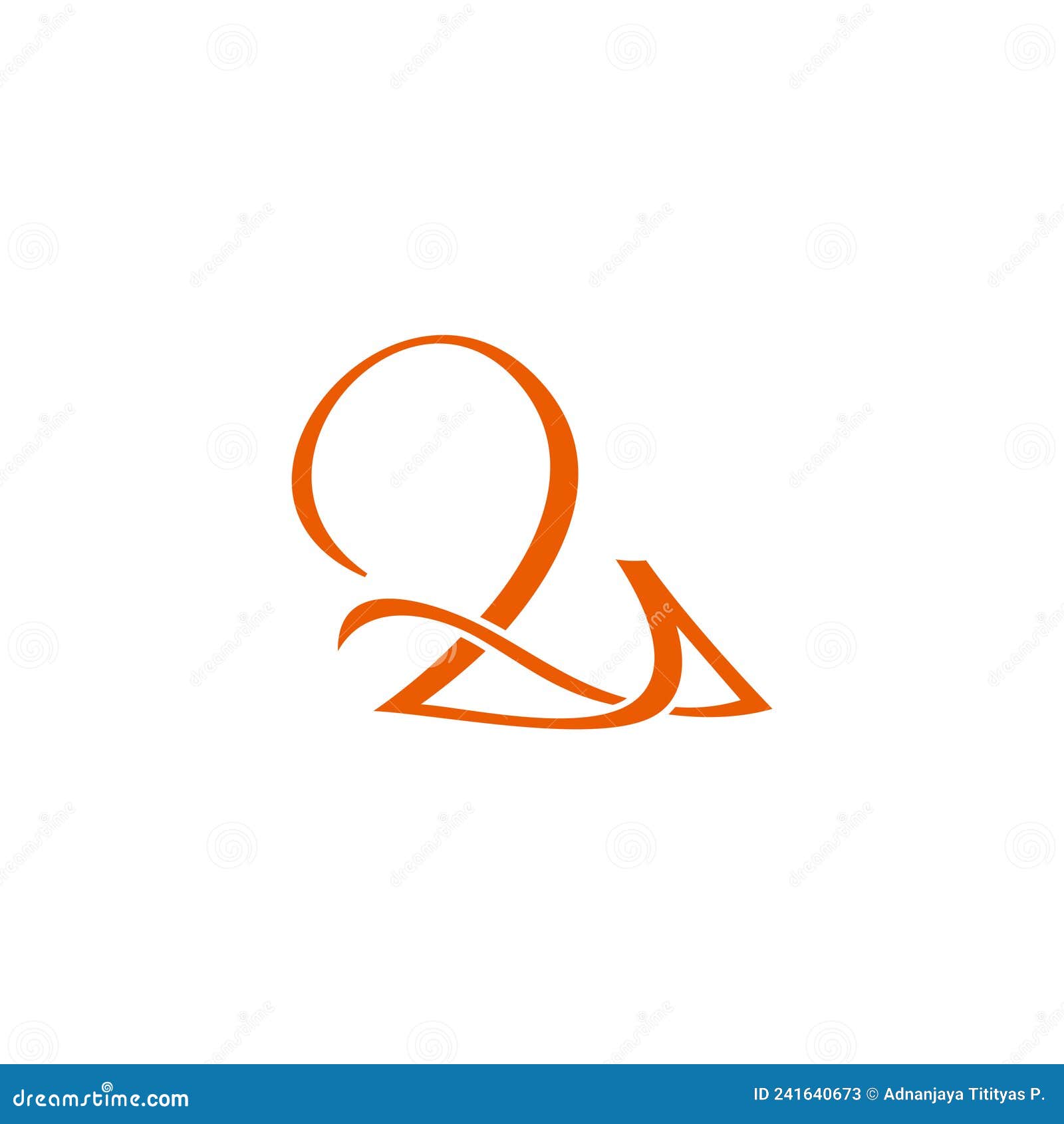 Number Two Ribbon Curves Loop Logo Vector Stock Vector - Illustration ...