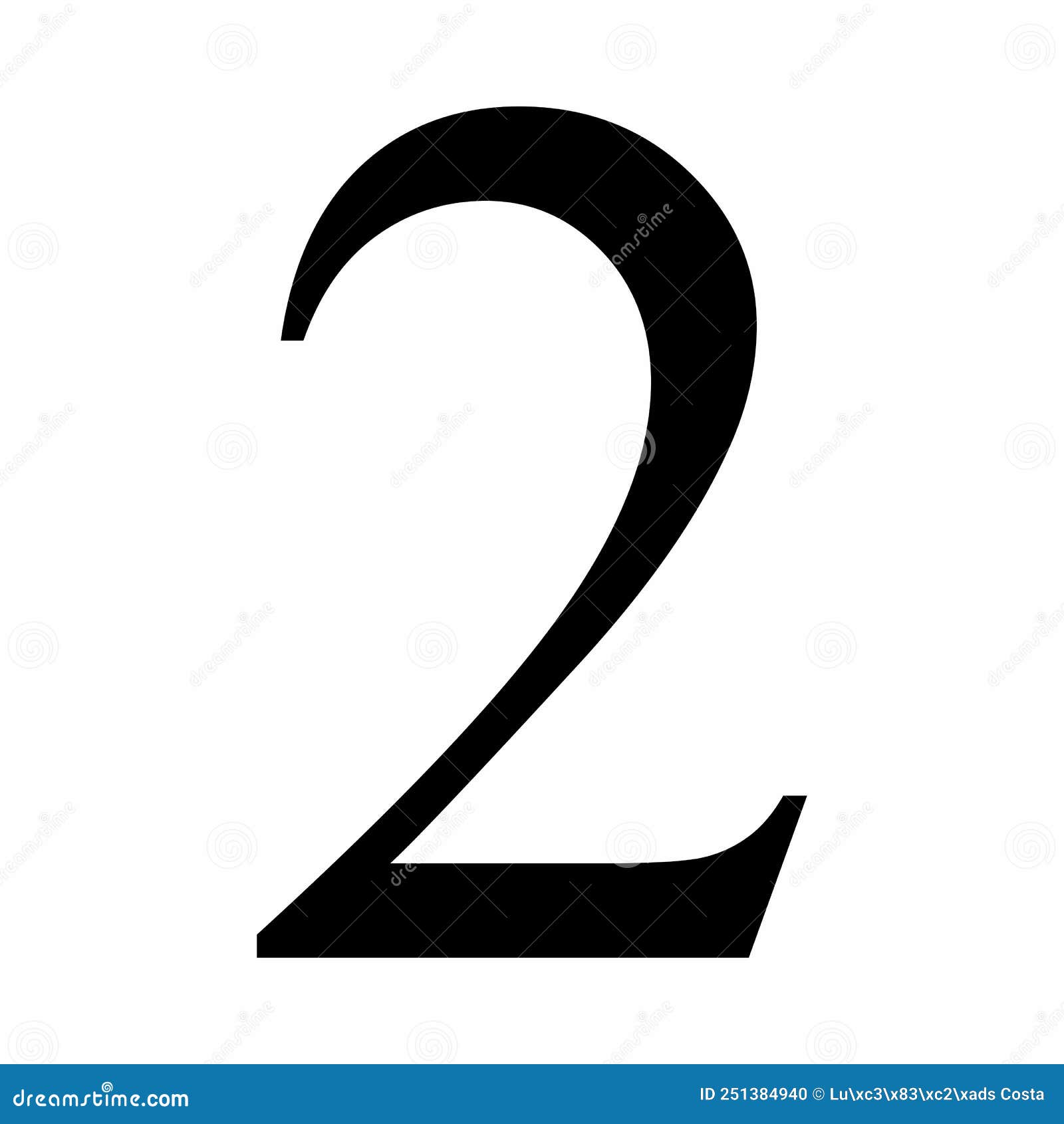 Number two sign stock vector. Illustration of label - 251384940