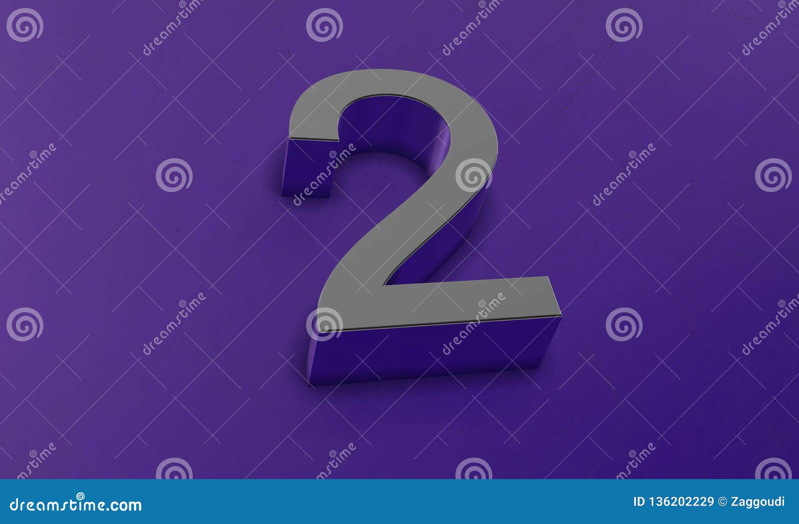 Number Two in 3D stock illustration. Illustration of nine - 136202229