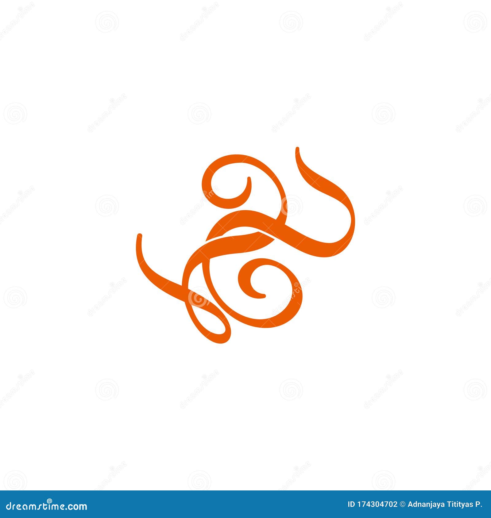 Number Two Symbol Linked Ribbon Logo Vector Stock Vector - Illustration ...