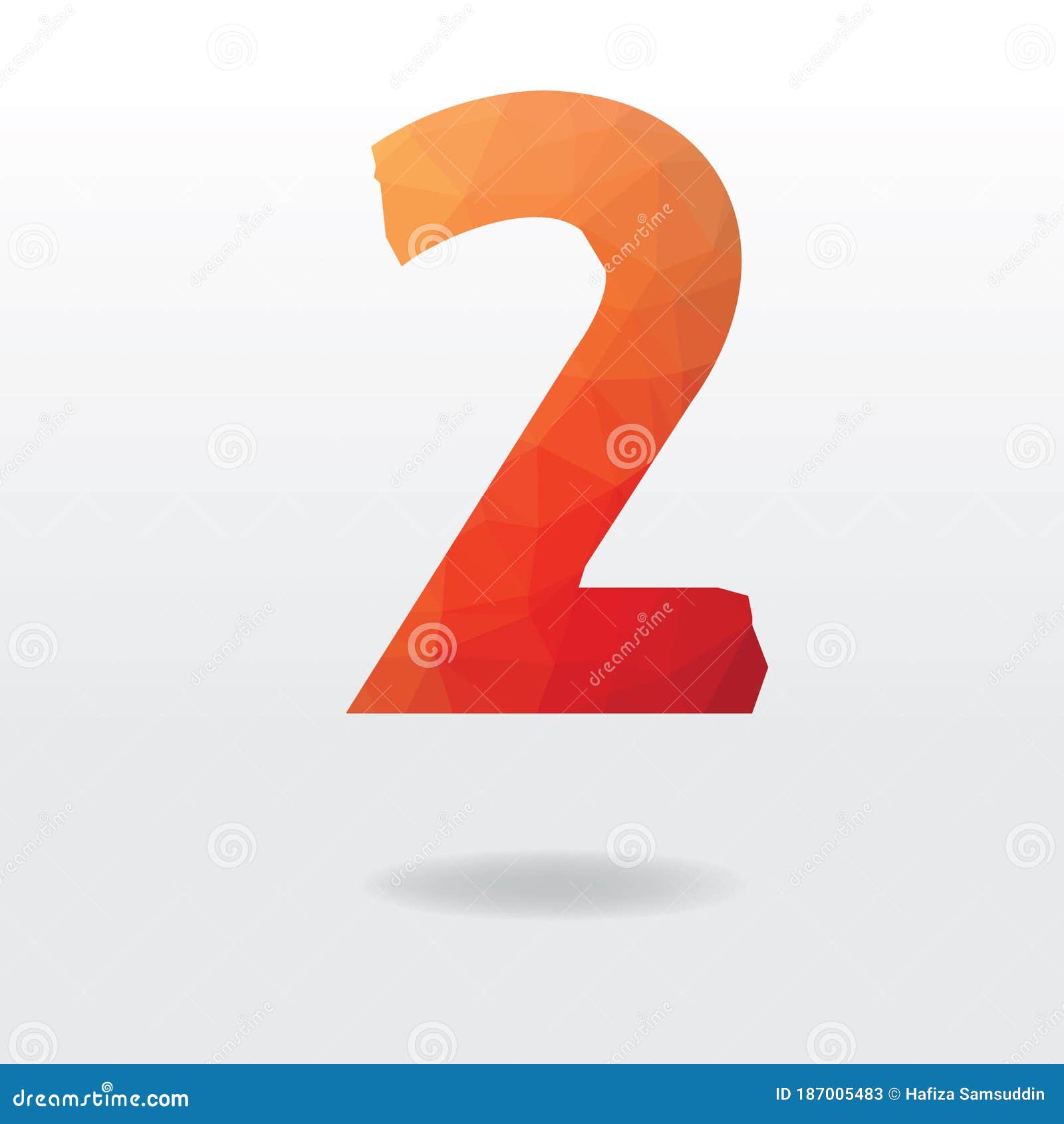 Number Two. Vector Illustration Decorative Design Stock Vector ...