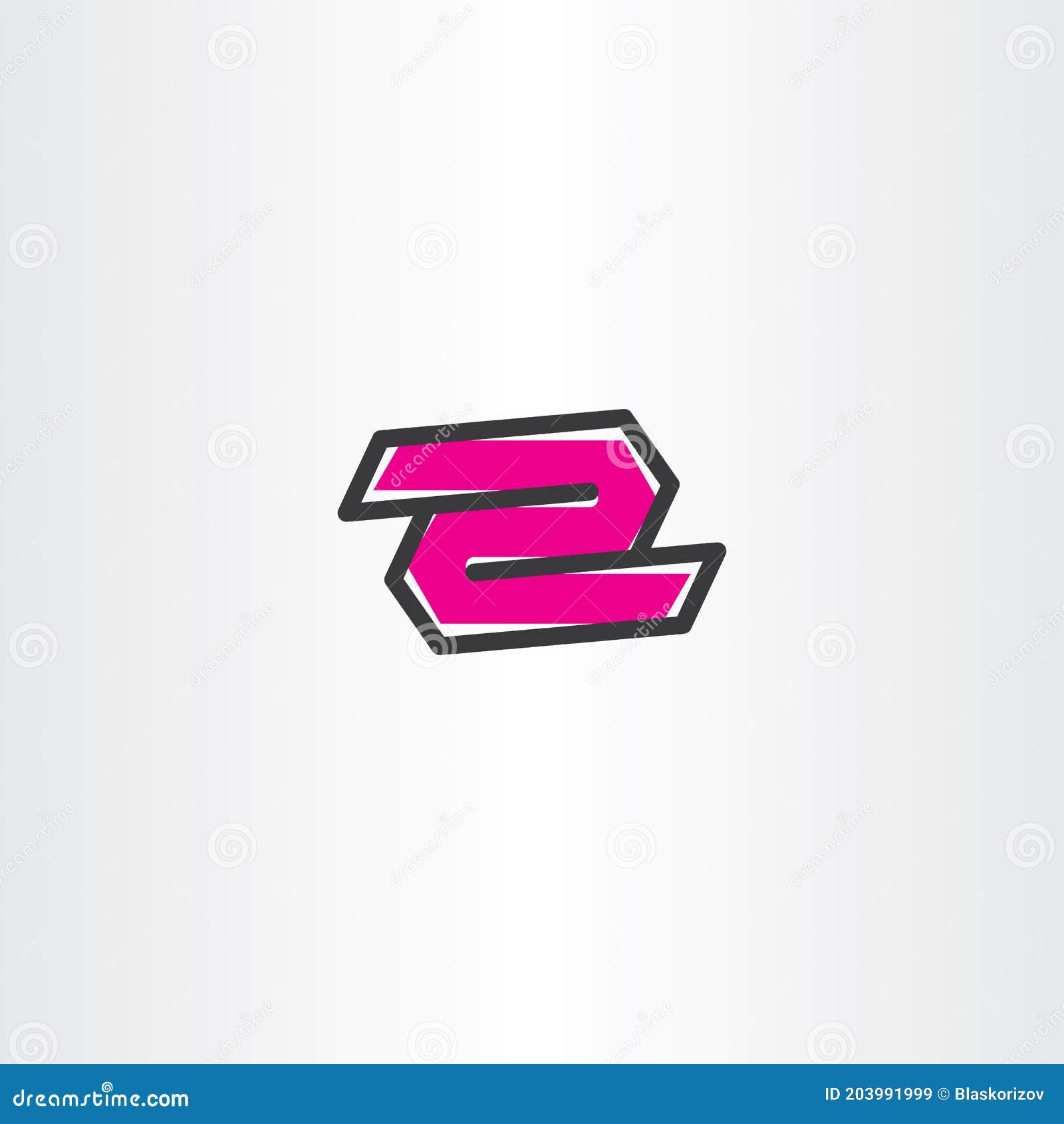 Number Two 2 Vector Symbol Logo Icon Element Stock Vector ...