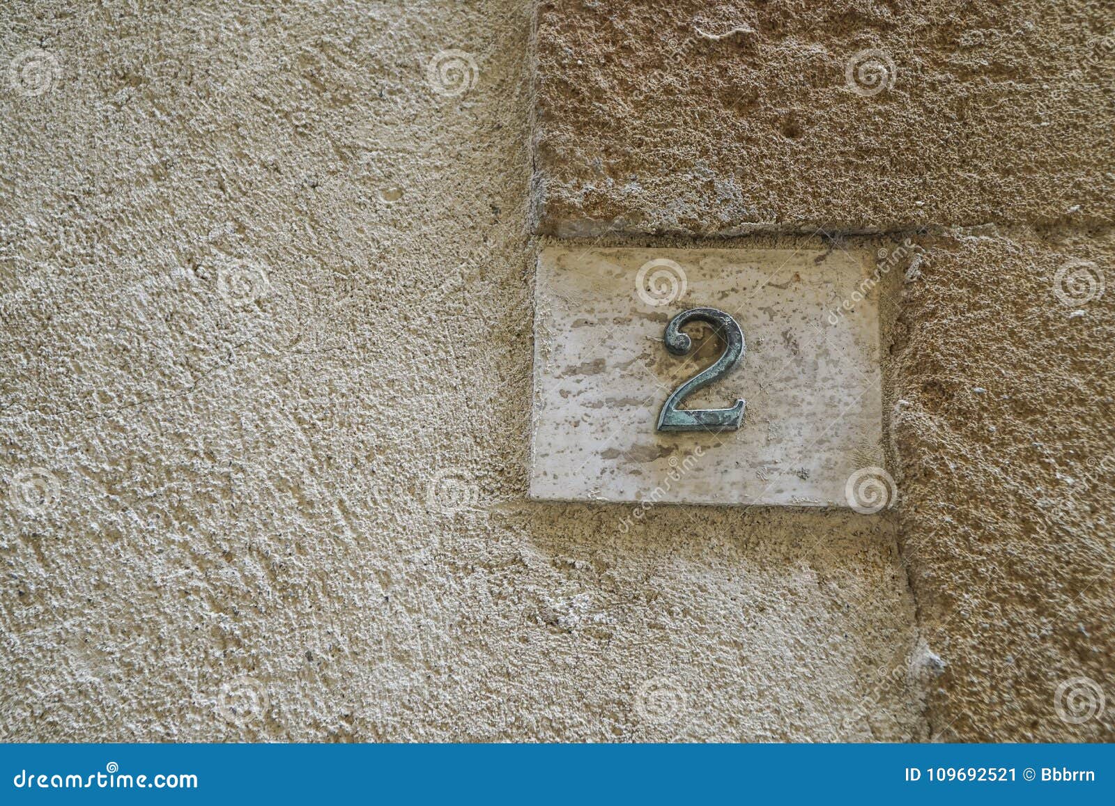 Number two on a wall stock image. Image of symbol, grunge - 109692521