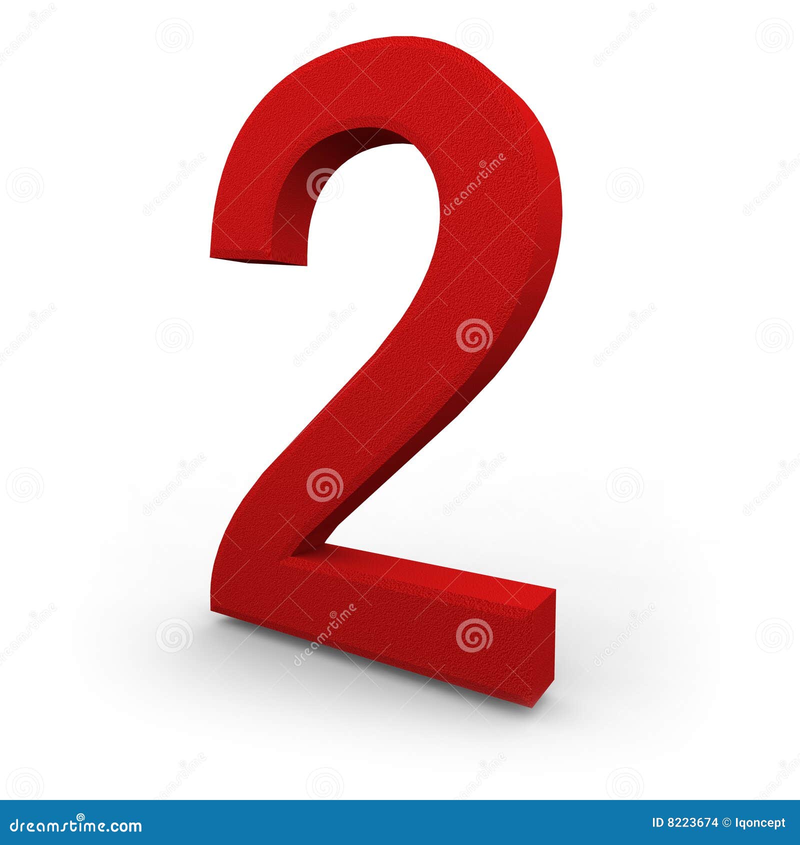 Number Two on White Background Stock Illustration - Illustration of ...