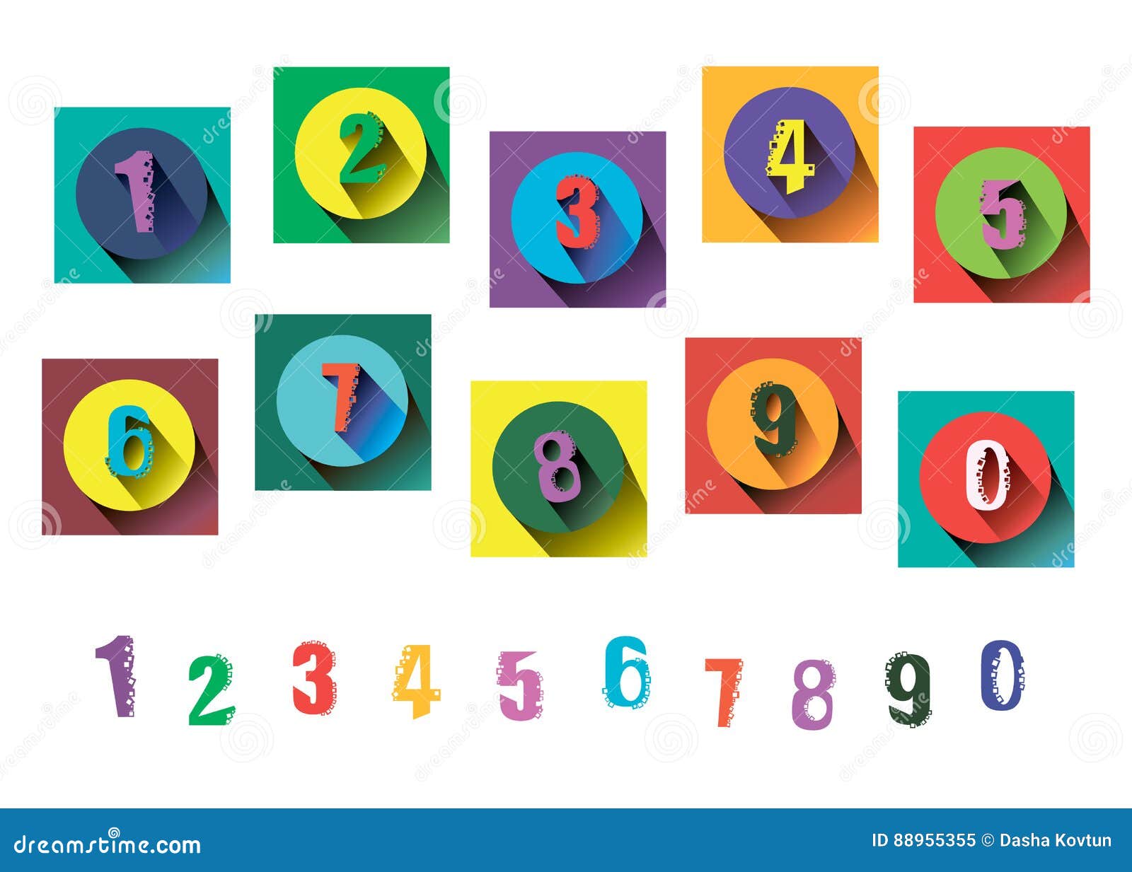 Number Vector Design Symbol Numeral School Stock Vector - Illustration ...