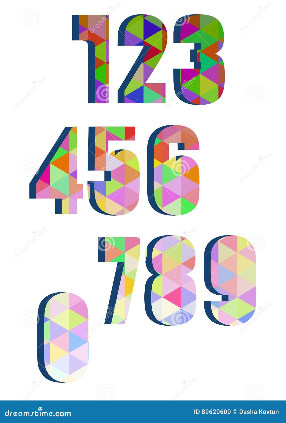 Number Vector Design Symbol Numeral School Stock Vector - Illustration ...