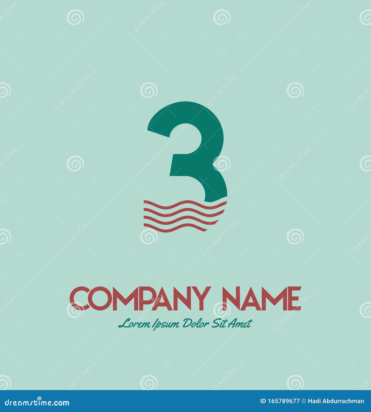 Number 3 Vector Font Alphabet, Modern Dynamic Flat Design for Your ...