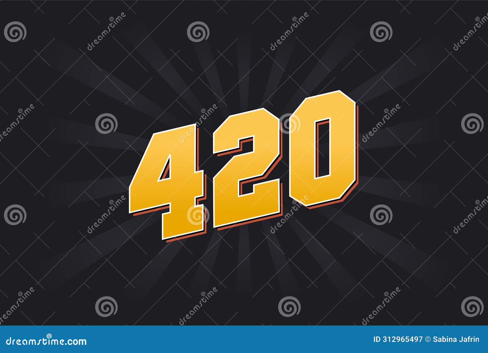 Number 420 Vector Font Alphabet. Yellow 420 Number with Black ... Number 420 Vector Font Alphabet. Yellow 420 Number with Black ...