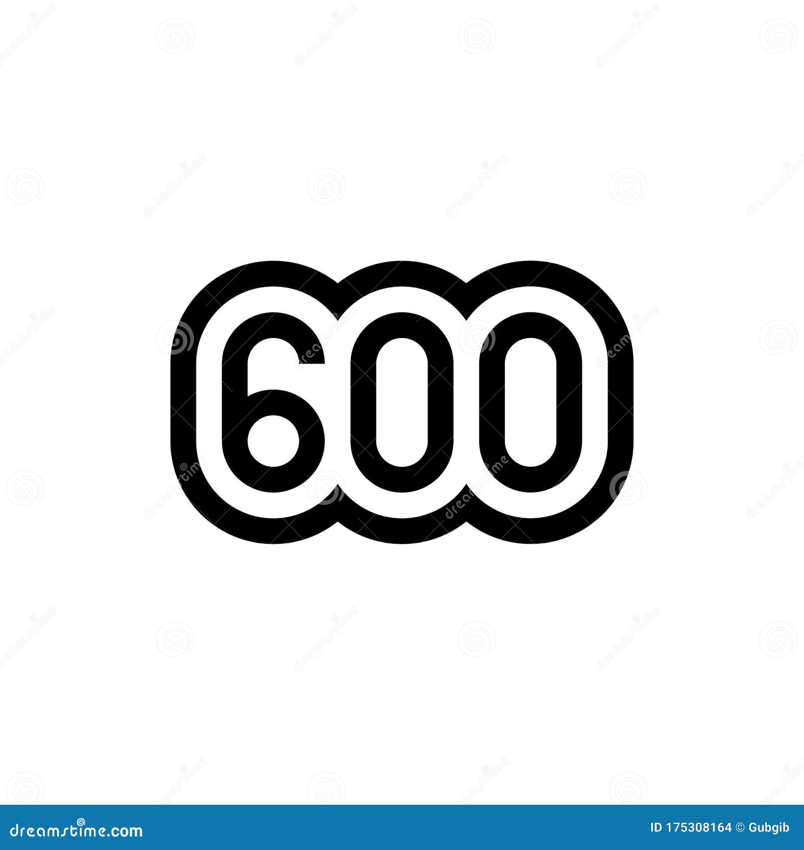 Number 600 Vector Icon Design Stock Vector - Illustration of graphic ...