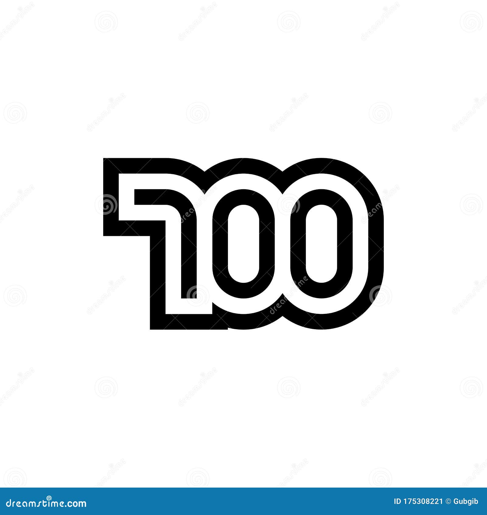 Number 700 Vector Icon Design Stock Vector - Illustration of style ...