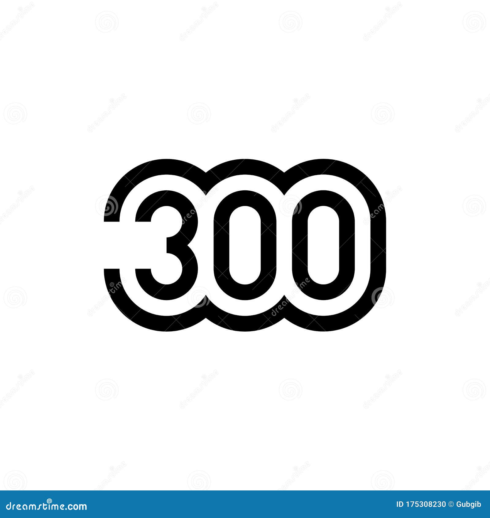 Number 300 Vector Icon Design Stock Vector - Illustration of logo ...