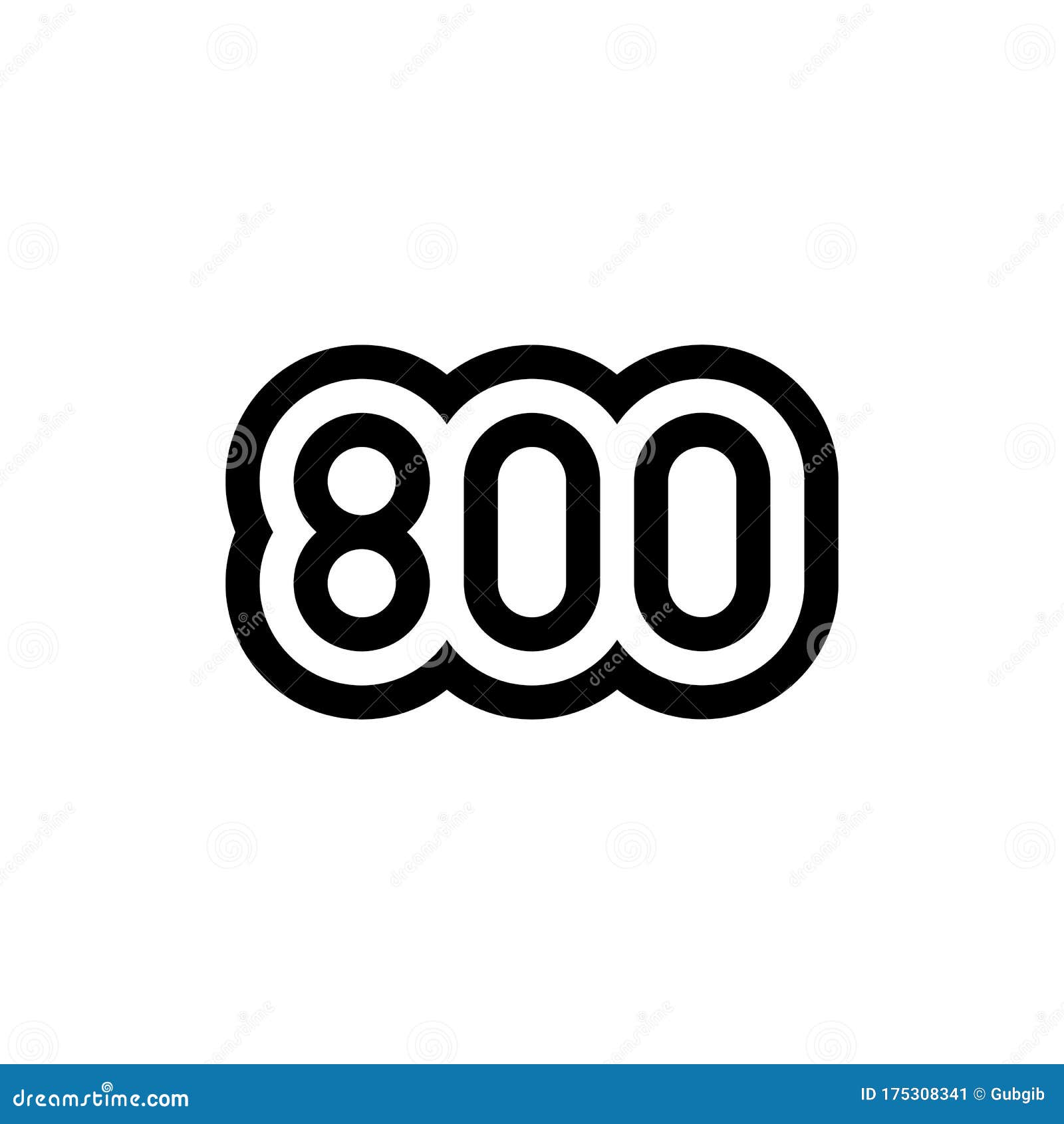 Number 800 Vector Icon Design Stock Vector - Illustration of number ...