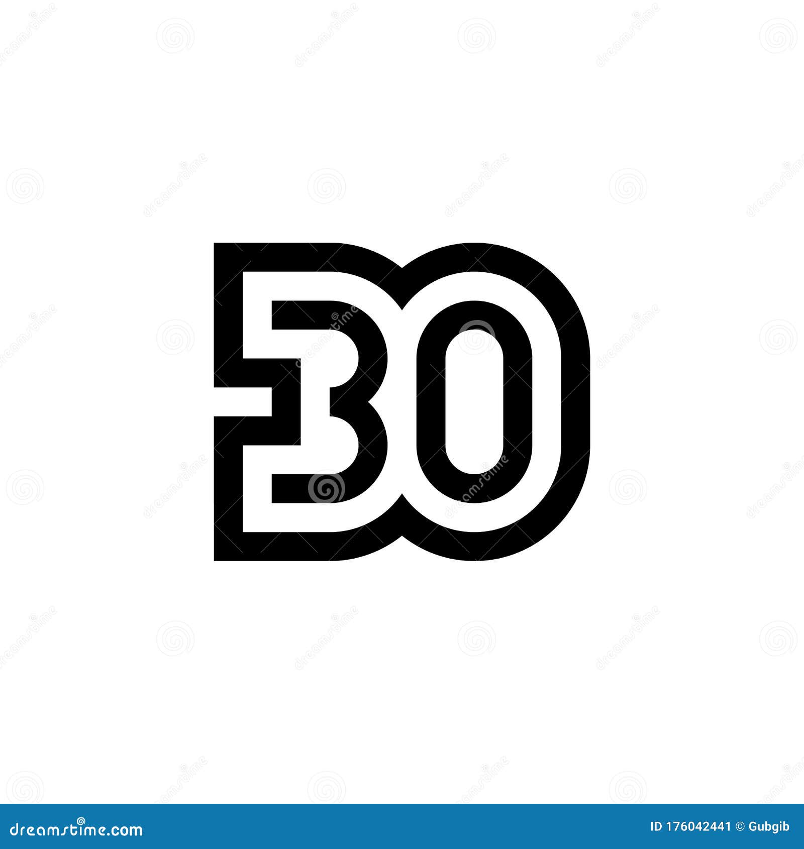 Number 30 Vector Icon Design Stock Vector - Illustration of 30th, sign ...