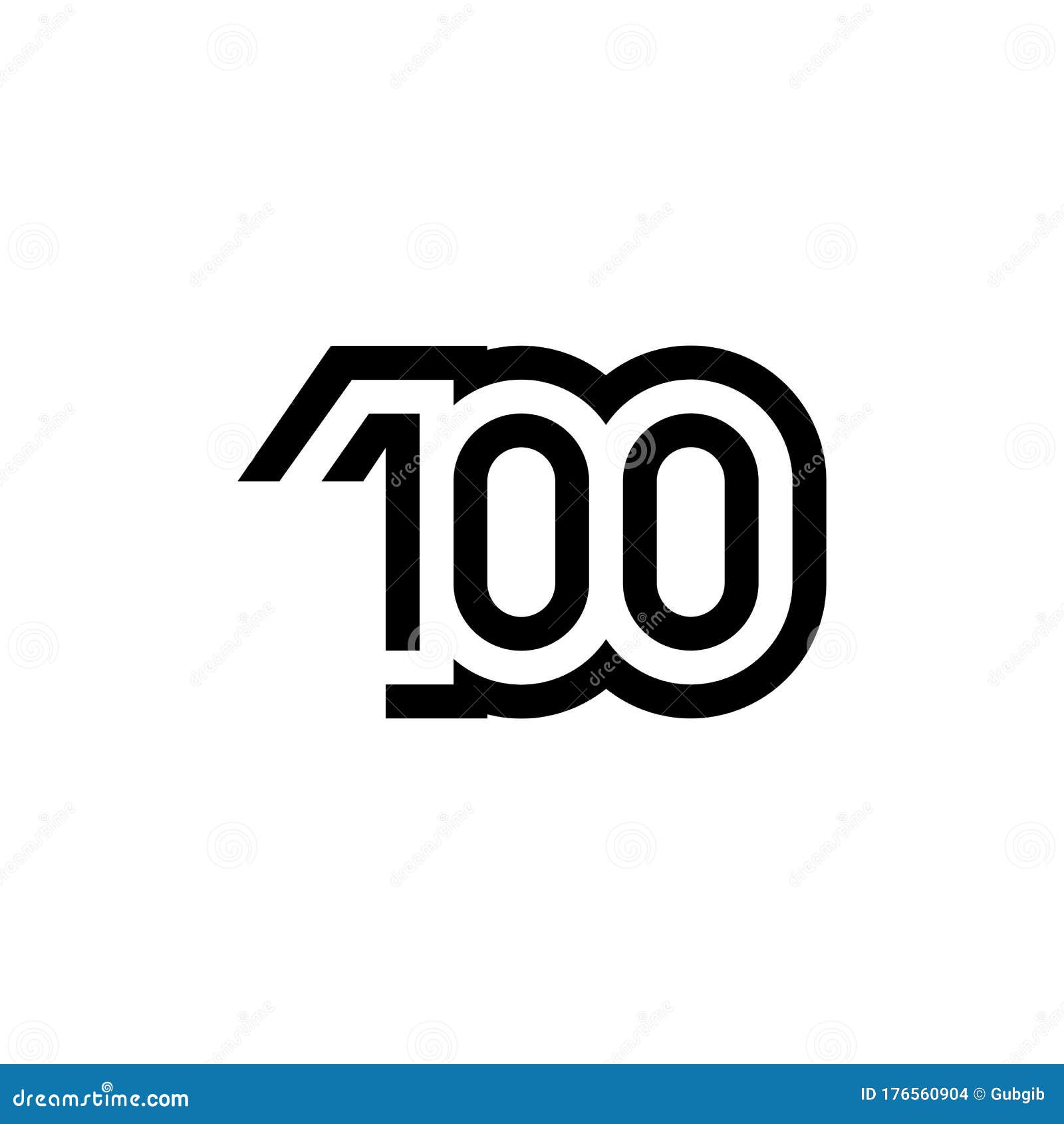 Number 100 Vector Icon Design Stock Vector - Illustration of plan ...