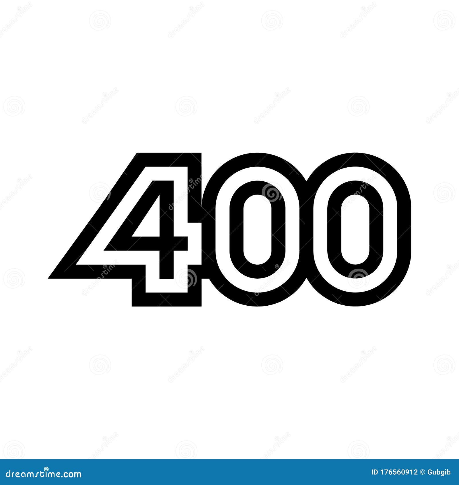 Number 400 Vector Icon Design Stock Vector - Illustration of icon, logo ...
