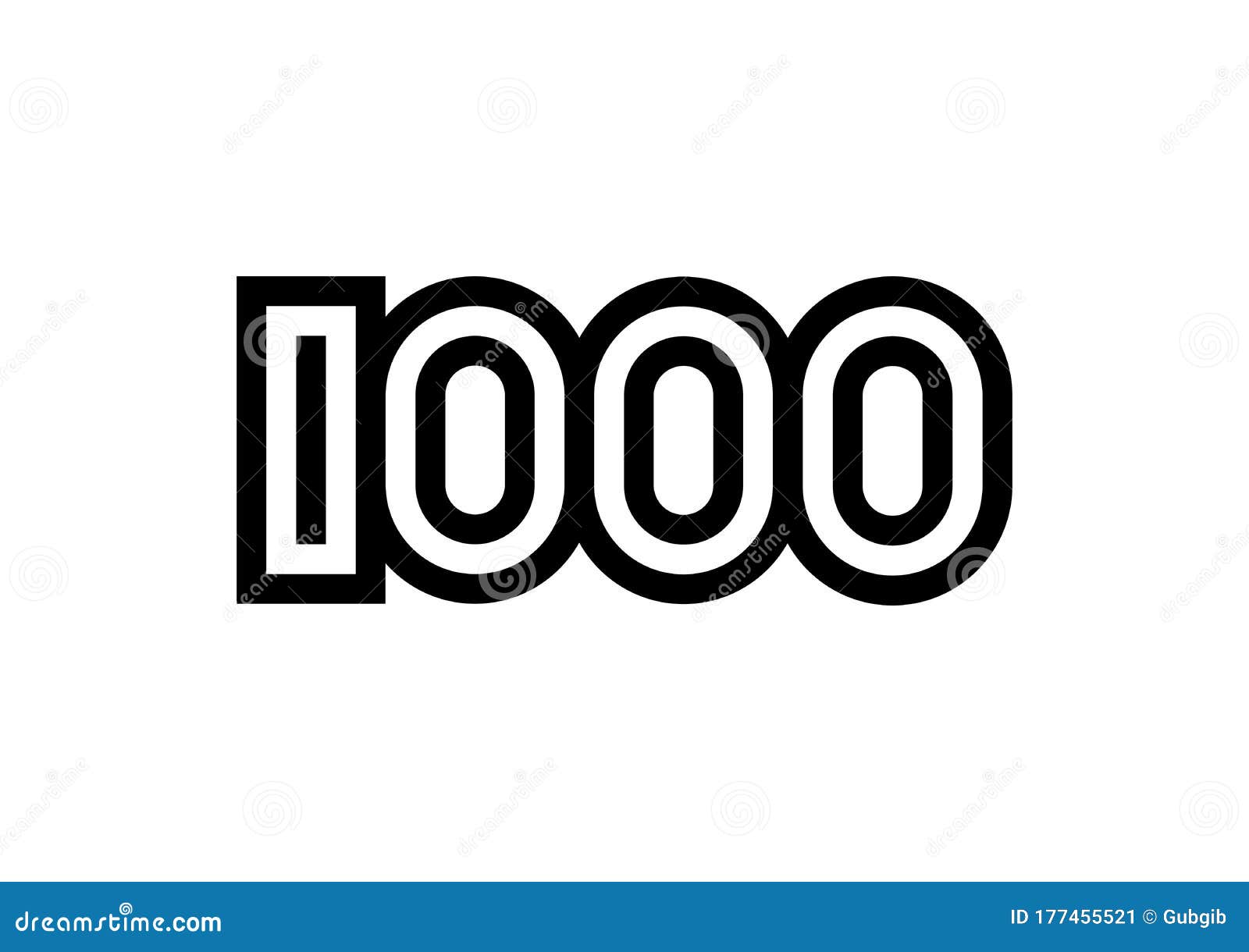 Number 1000 Vector Icon Design Stock Vector - Illustration of graphic ...