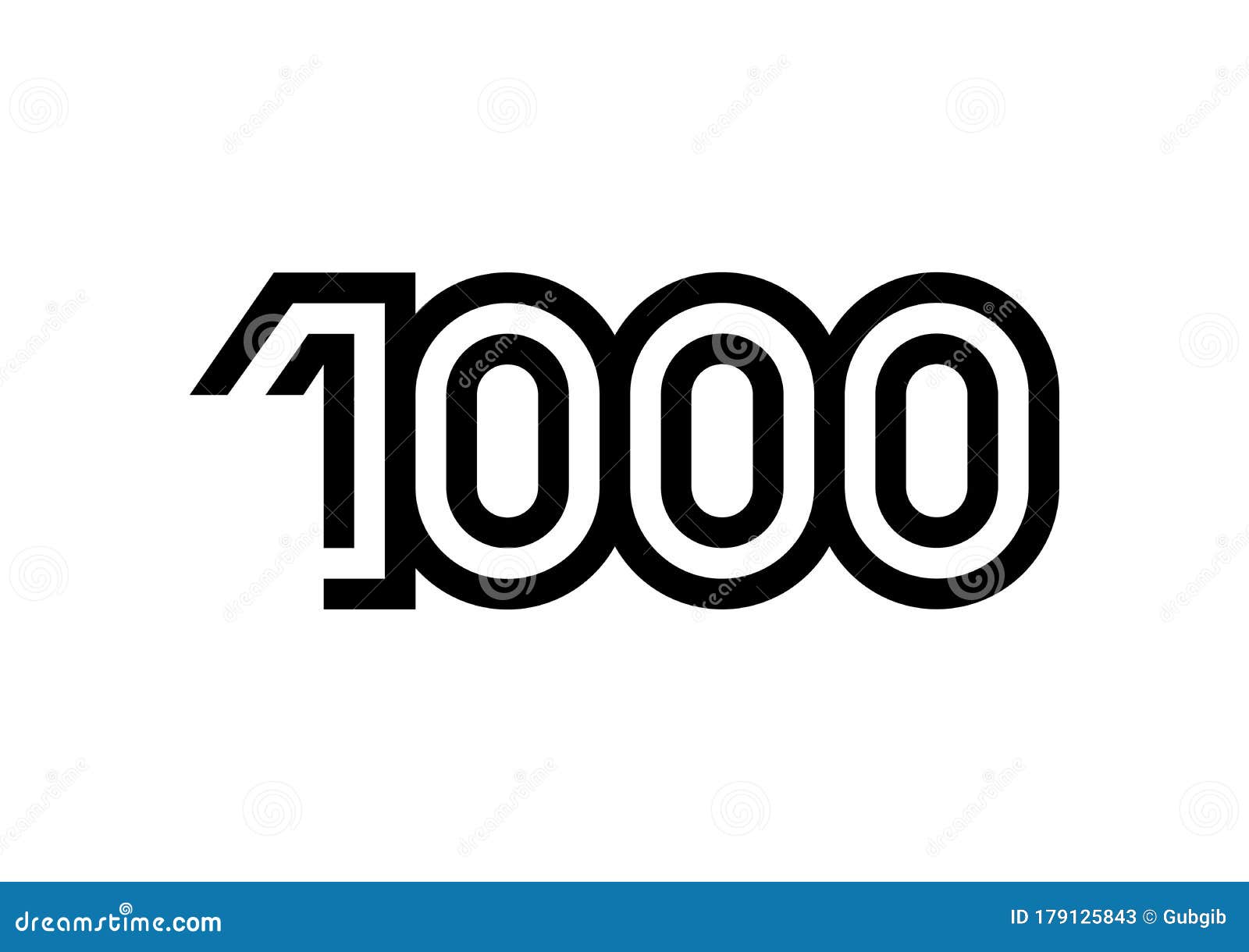 Number 1000 Vector Icon Design Stock Vector - Illustration of template ...