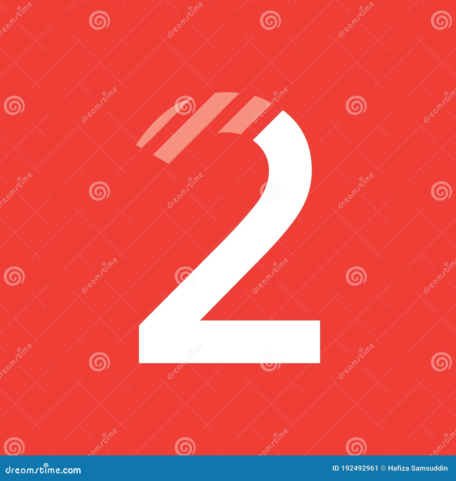 Number 2. Vector Illustration Decorative Design Stock Vector ...