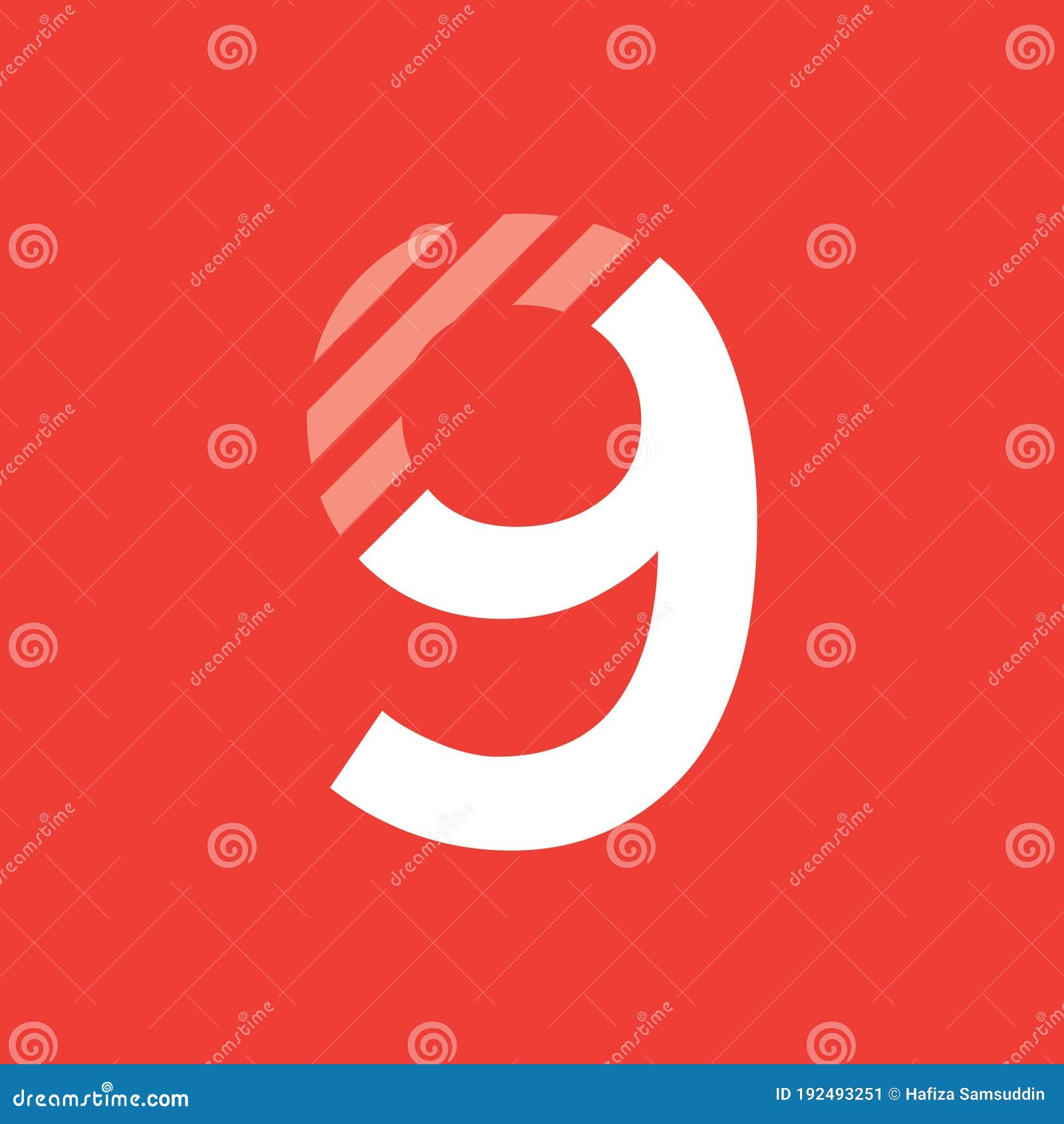 Number 9. Vector Illustration Decorative Design Stock Vector ...