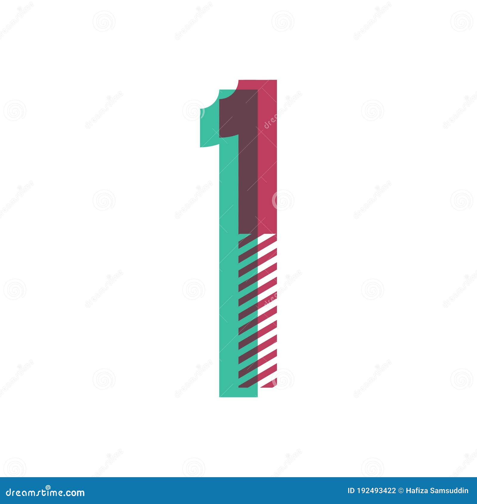 Number 1. Vector Illustration Decorative Design Stock Vector ...