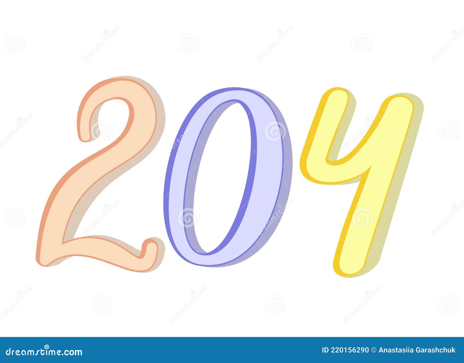 Number: 204 Vector Illustration | CartoonDealer.com #220156290