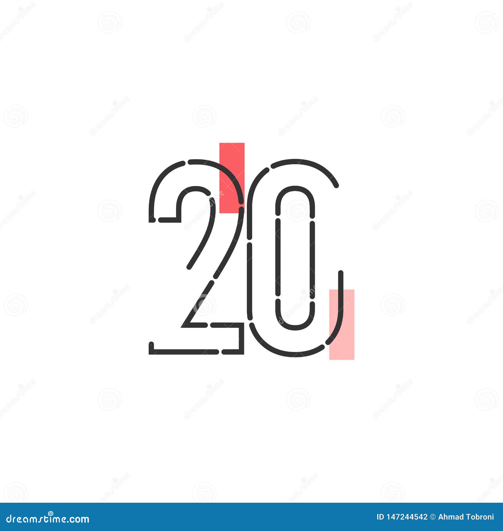 Number 20 Vector Template Design Illustration Design for Anniversary ...