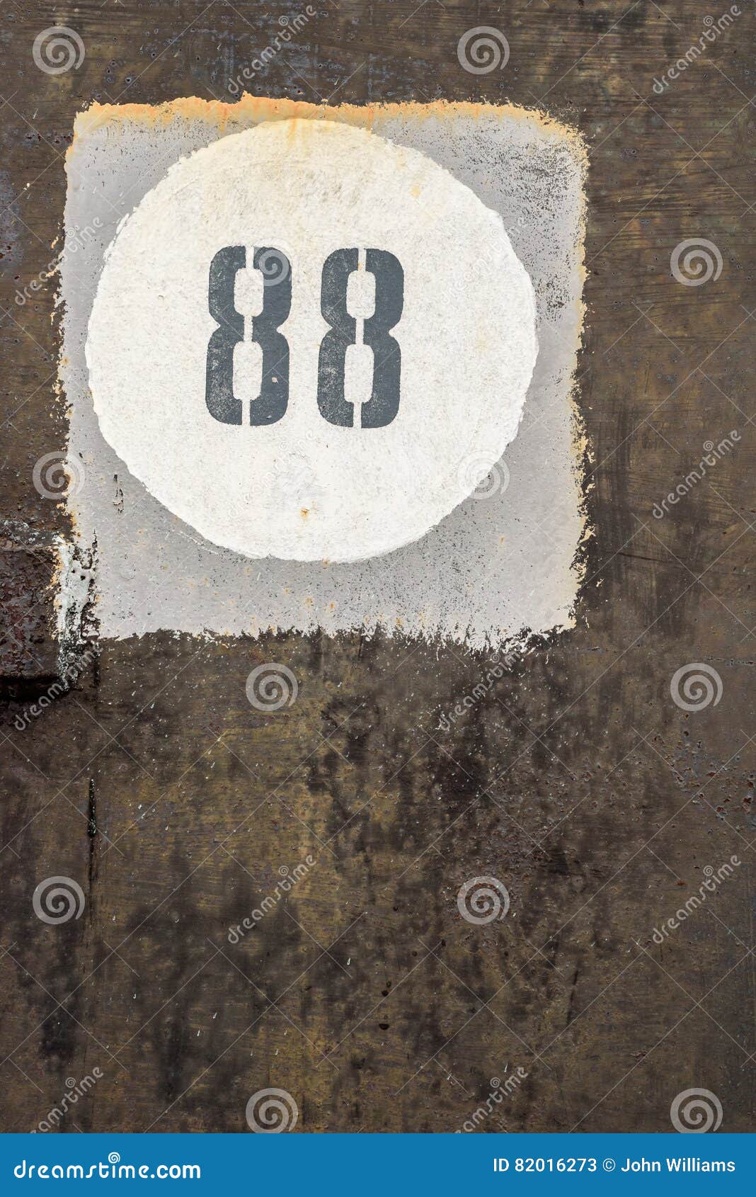 Number 88 in Vintage White Black Stock Image - Image of numerical ...