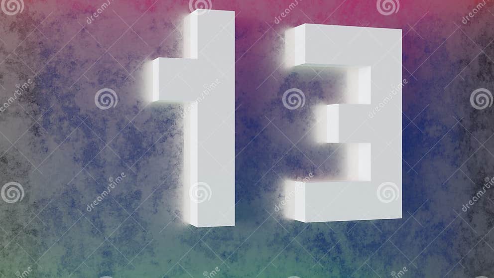 Number 13 wallpaper. 13 3d stock illustration. Illustration of dark ...