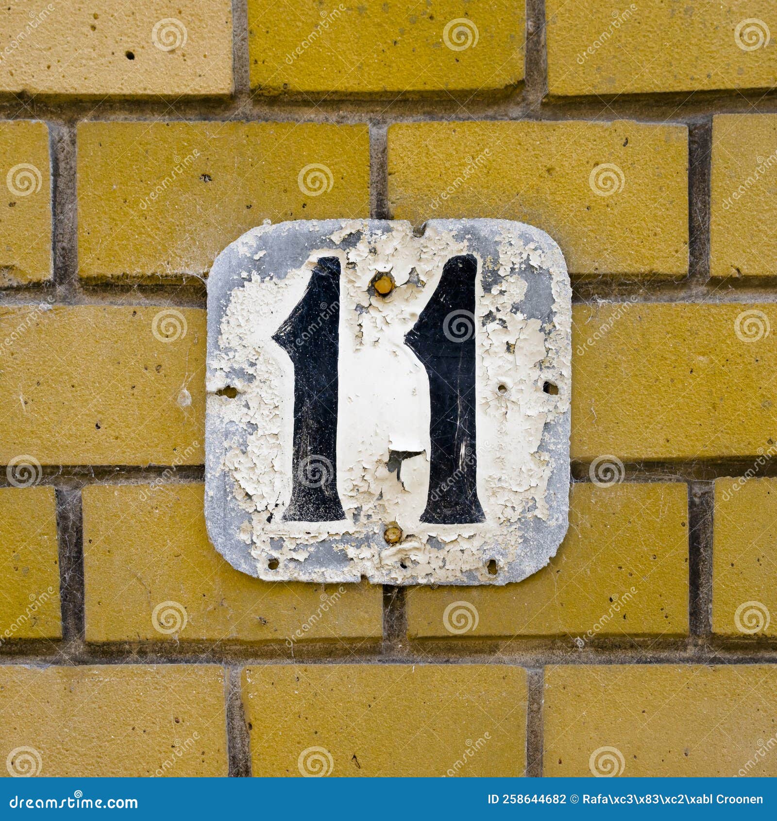 House number 11 stock photo. Image of placard, design - 258644682