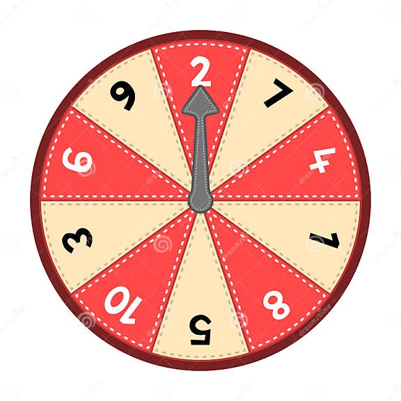 Number Wheel 1-10 stock vector. Illustration of random - 36804673
