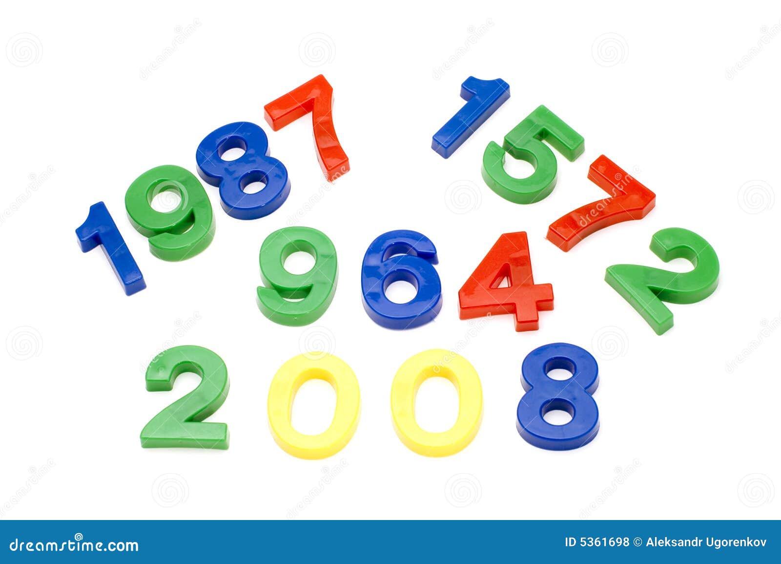 Number on white stock photo. Image of color, numeracy - 5361698