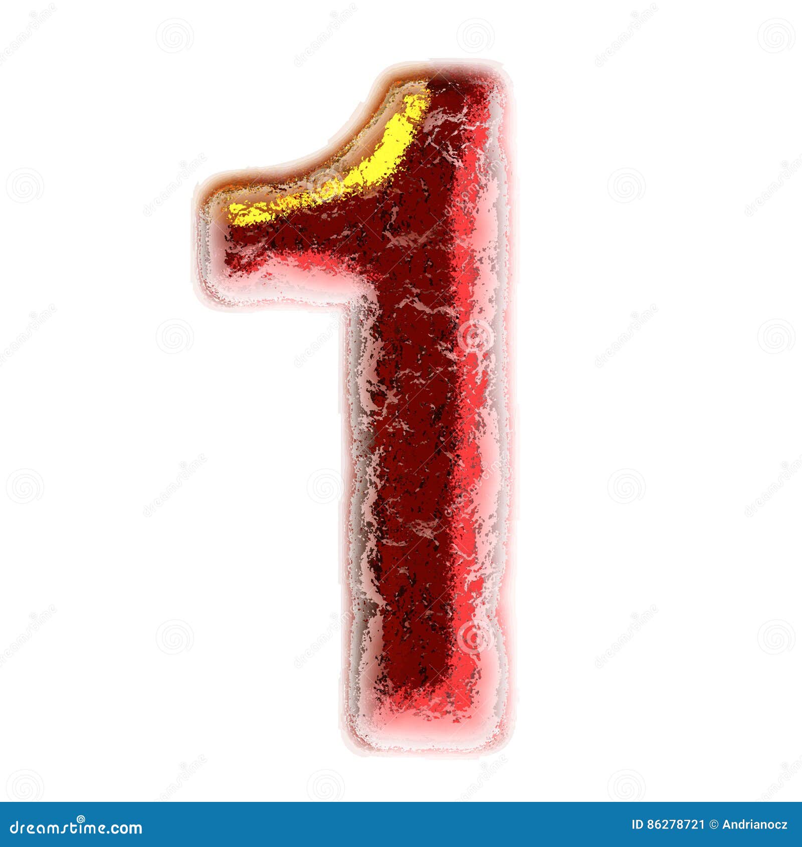 Number 1 on White Background Stock Illustration - Illustration of latin ...