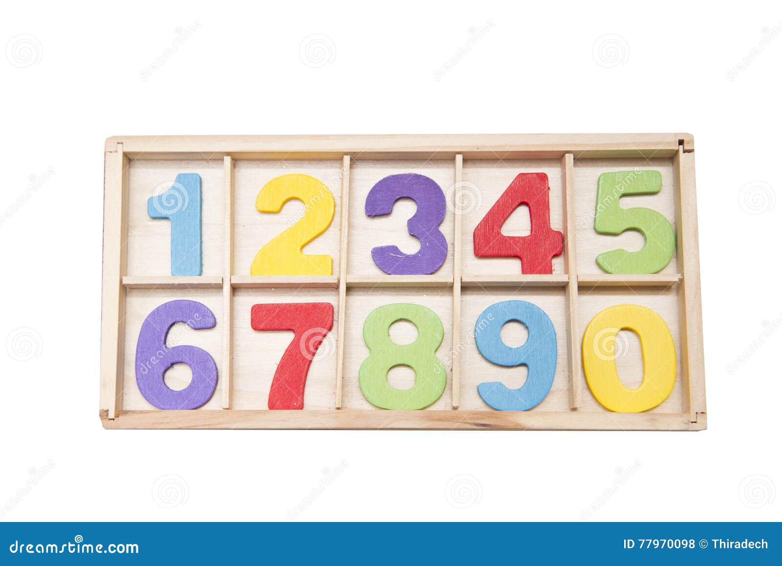 The Number White Background Stock Photo - Image of closeup, wooden ...