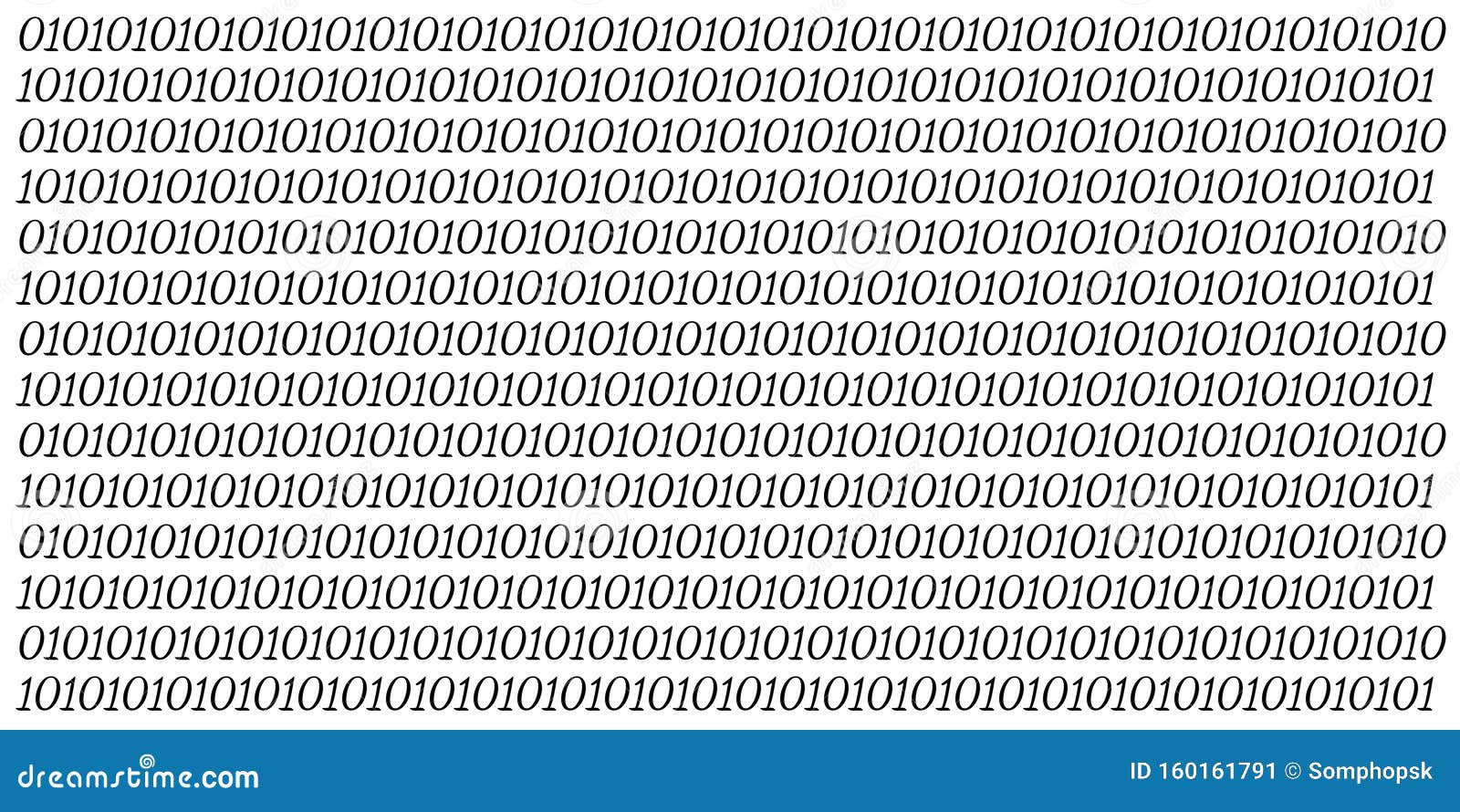 Digital Base 2 Number on White Background Stock Illustration ...