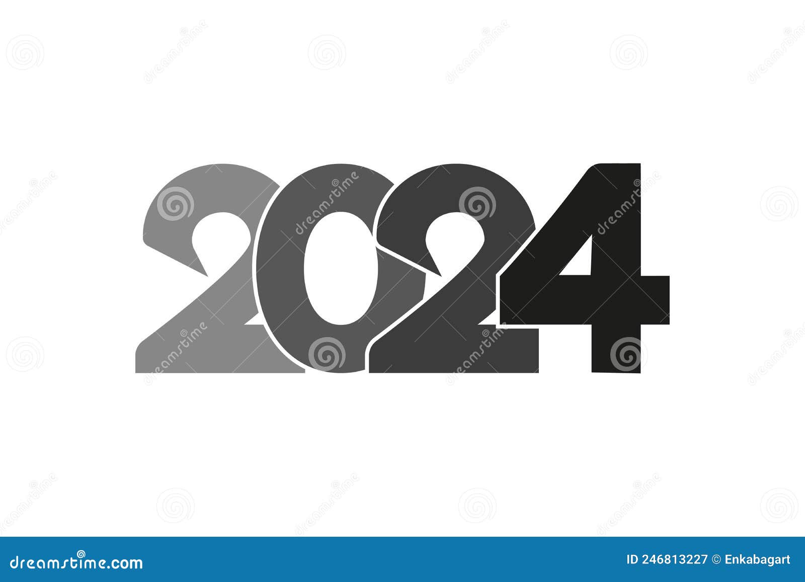 2024 Number on White Background. 2024 Logo Text Design Stock Vector ...