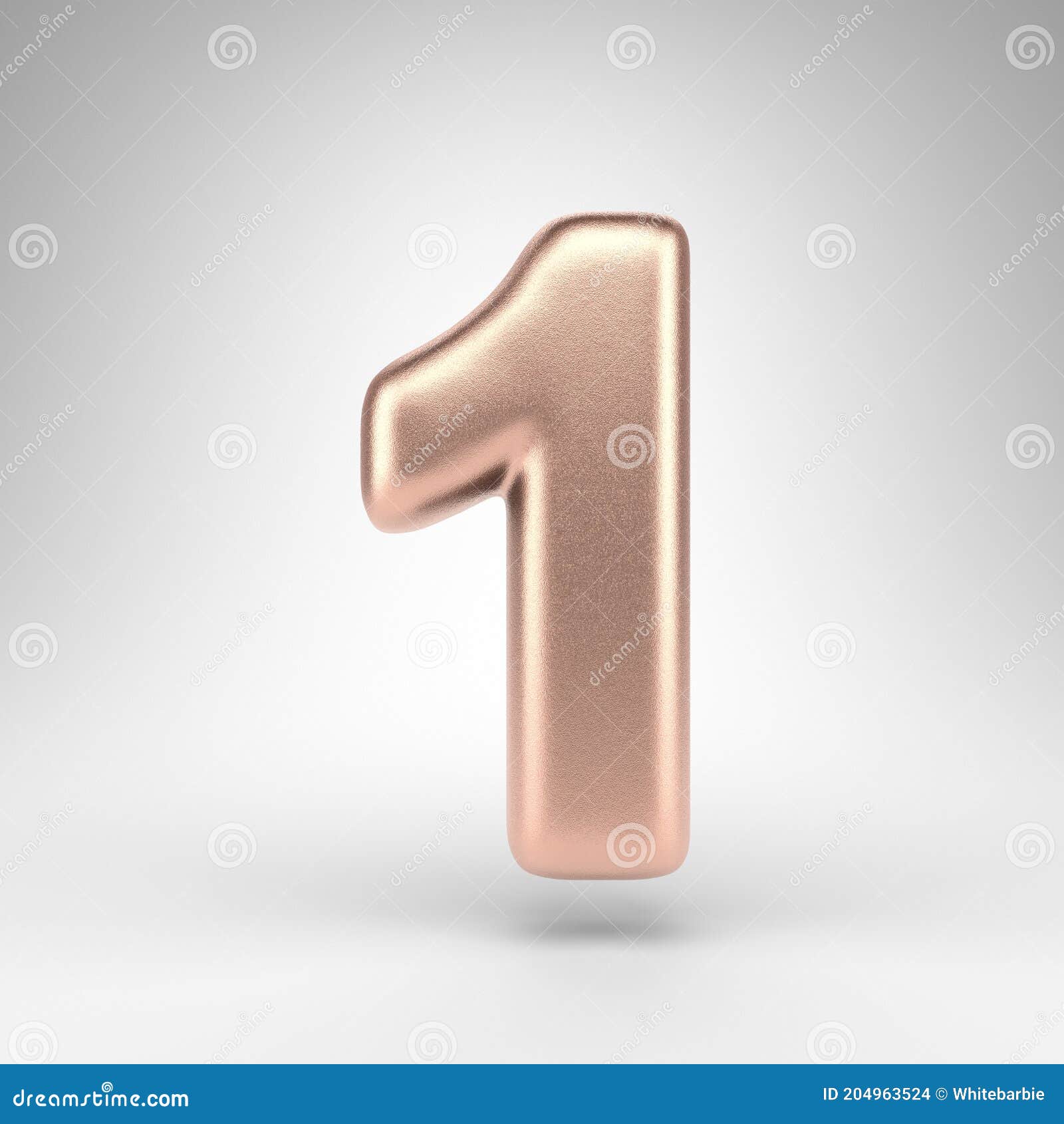 Matte Copper Alphabet On White Background. 3D Letters Numbers And Font ...